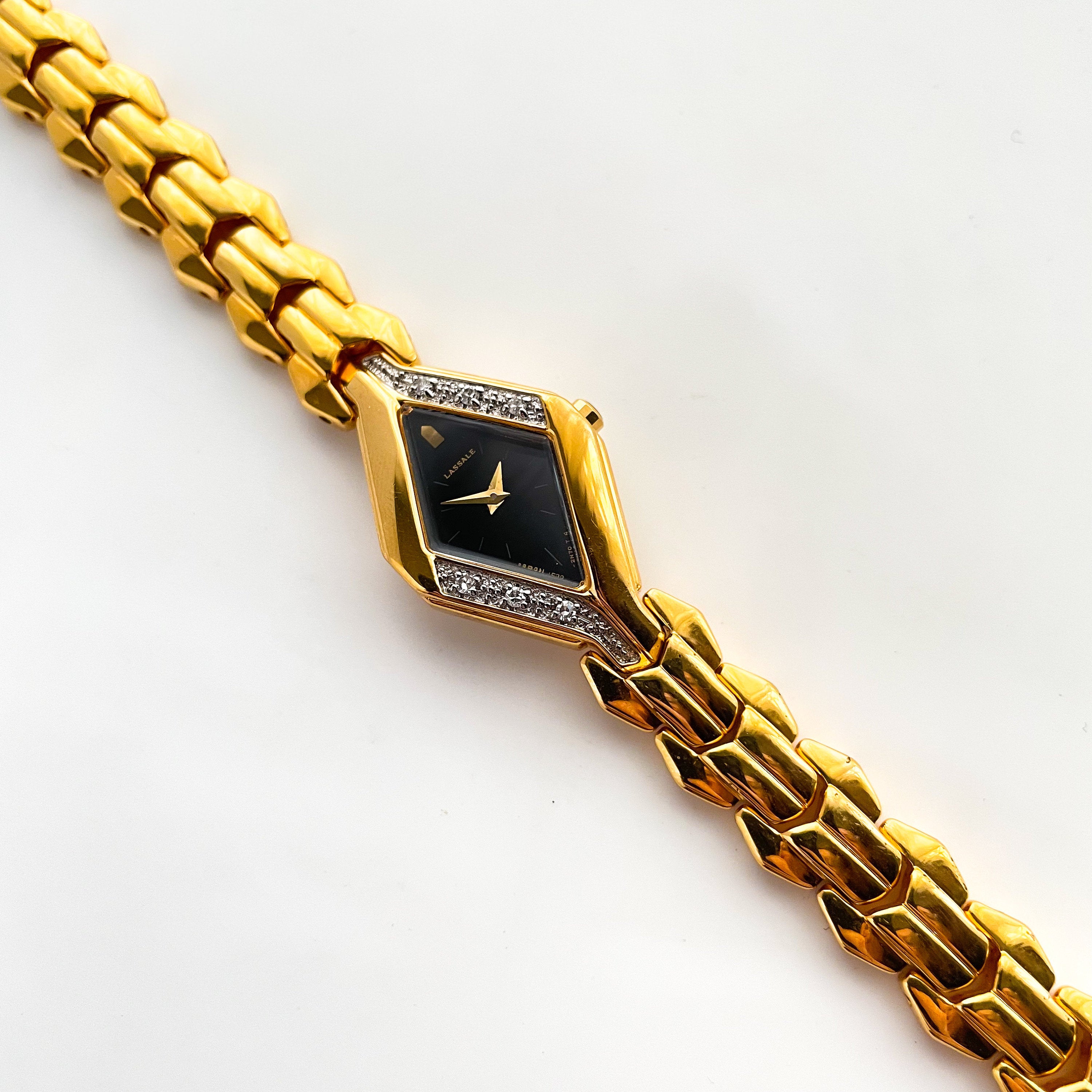 Very Rare 1995 Gold-Plated Asymmetrical Lassale (Seiko) Quartz Watch w ...